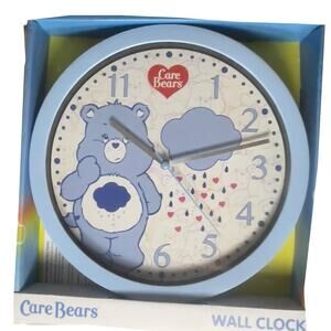 Care Bears | Wall Decor | Care Bears Grumpy Bear Wall Clock Blue Analog ...
